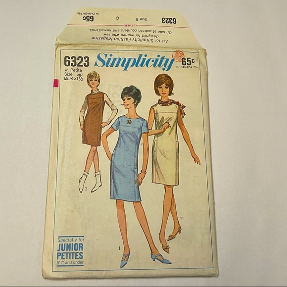 Simplicity | Dresses | Vtg 6s Midi Dress Pattern Simplicity 6323 ...